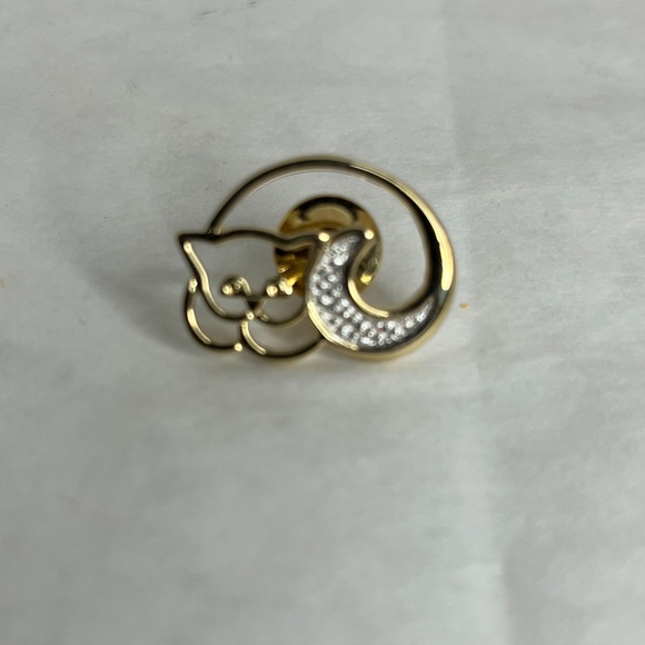 Avon | Jewelry | Vintage Avon Catkitten Outline Goldsilver Tone ...